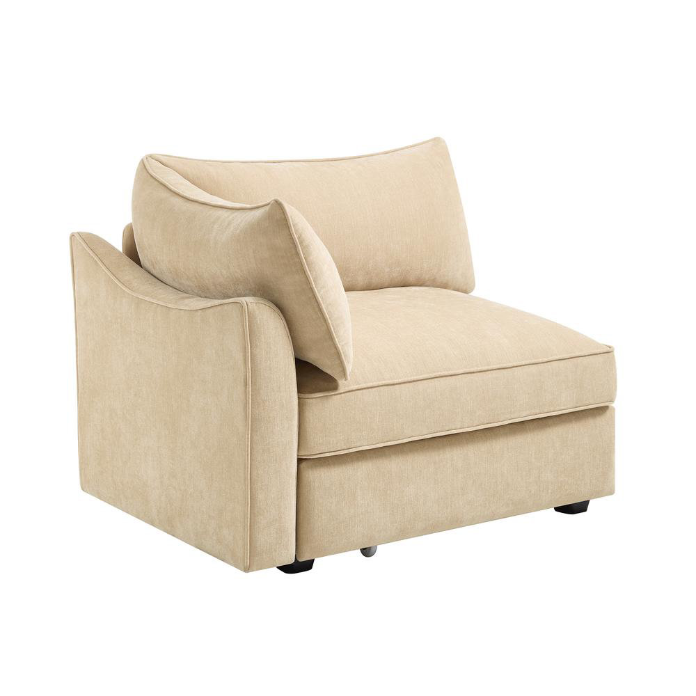 Ebern Designs Chenille Upholstered Sofa [LSF-Left Side Facing ...